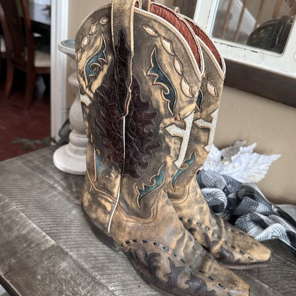 Dan Post | Shoes | Dan Post Womens Vintage Cross Snip Toe Western Boots ...